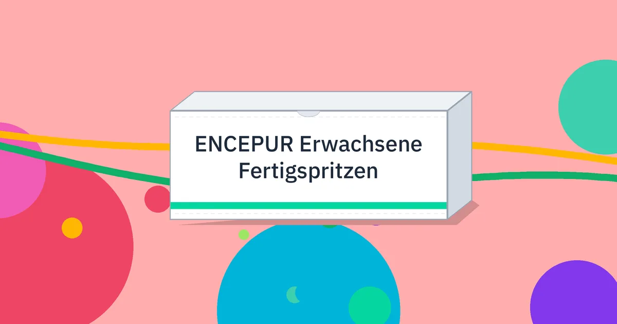 Symbolbild: Packung mit der Aufschrift ENCEPUR Erwachsene Fertigspritzen (PZN 06585378) – Verfügbarkeit und Bezug in Apotheken in Frankfurt am Main