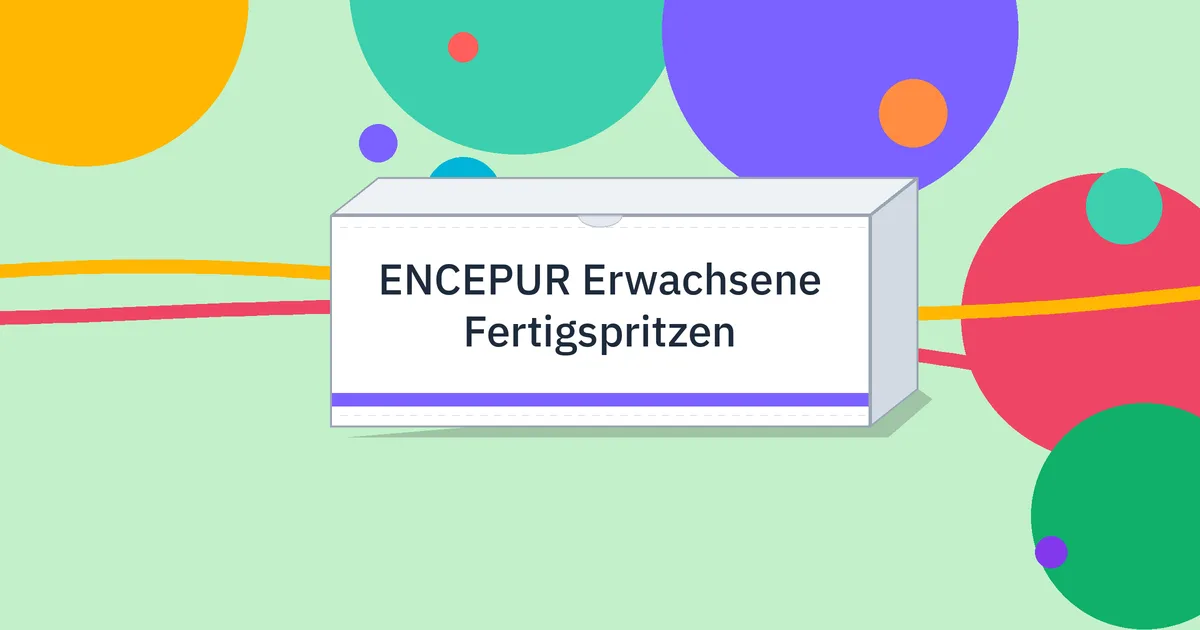 Symbolbild: Packung mit der Aufschrift ENCEPUR Erwachsene Fertigspritzen (PZN 16632618) – Verfügbarkeit und Bezug in Apotheken in Frankfurt am Main
