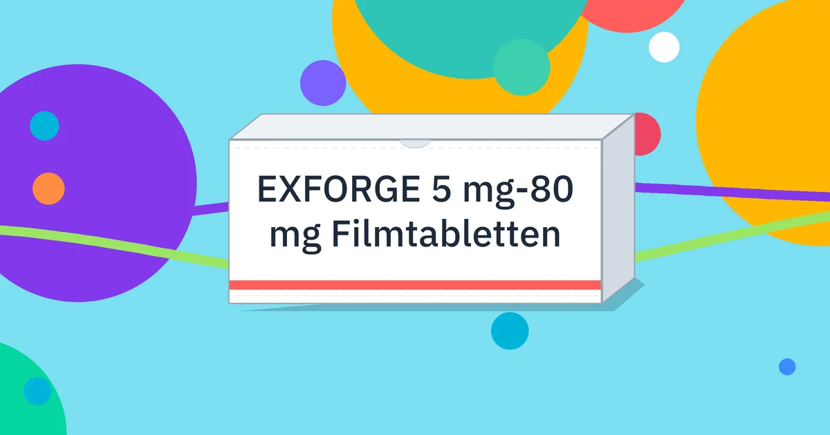 Symbolbild: Packung mit der Aufschrift EXFORGE 5 mg-80 mg Filmtabletten (PZN 10288574) – Verfügbarkeit und Bezug in Apotheken in Frankfurt am Main