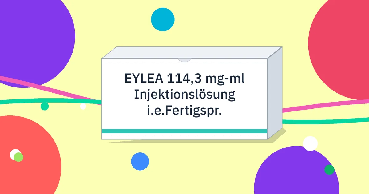 Symbolbild: Packung mit der Aufschrift EYLEA 114,3 mg-ml Injektionslösung i.e.Fertigspr. (PZN 19787333) – Verfügbarkeit und Bezug in Apotheken in Frankfurt am Main