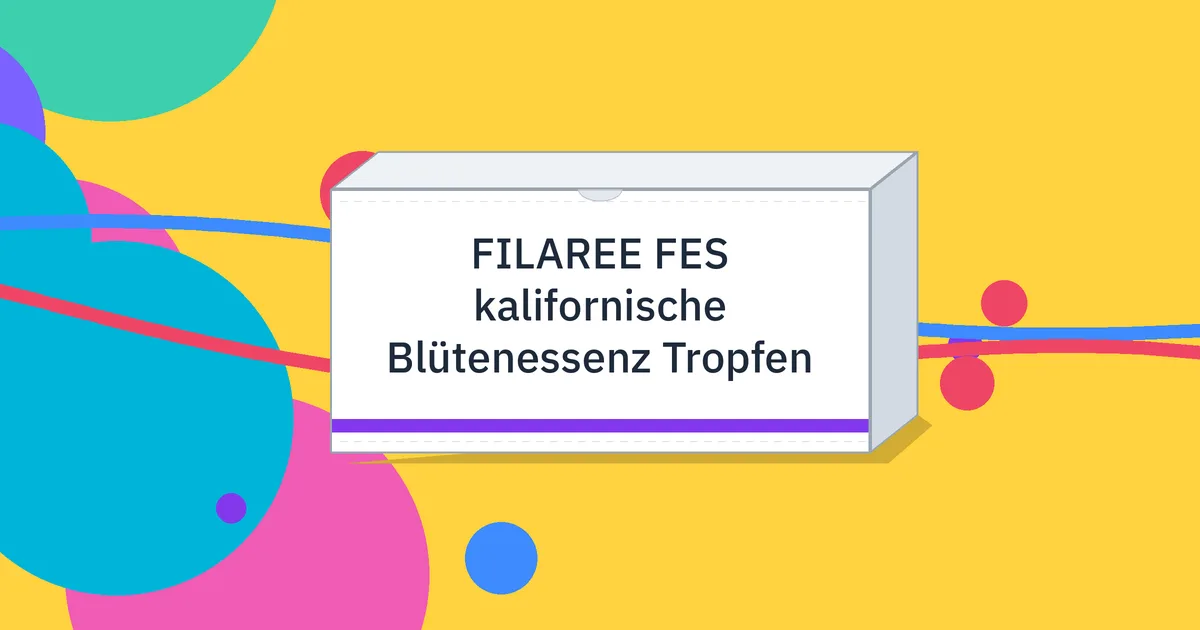 Symbolbild: Packung mit der Aufschrift FILAREE FES kalifornische Blütenessenz Tropfen (PZN 09172257) – Verfügbarkeit und Bezug in Apotheken in Frankfurt am Main