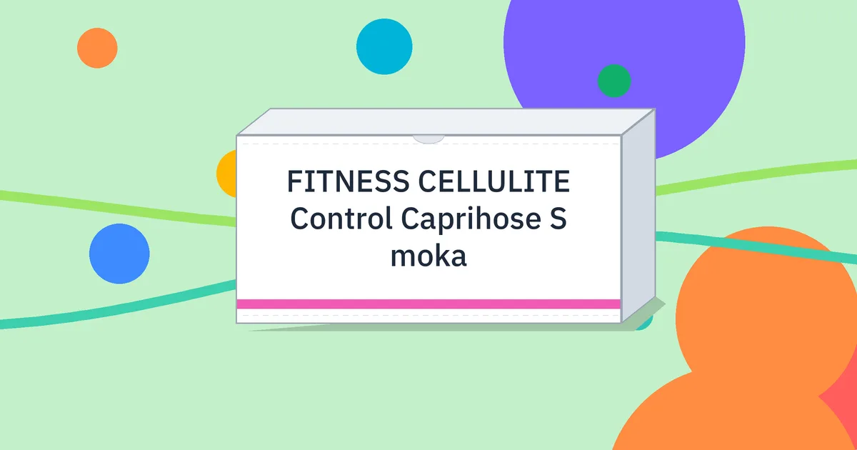 Symbolbild: Packung mit der Aufschrift FITNESS CELLULITE Control Caprihose S moka (PZN 16191717) – Verfügbarkeit und Bezug in Apotheken in Frankfurt am Main