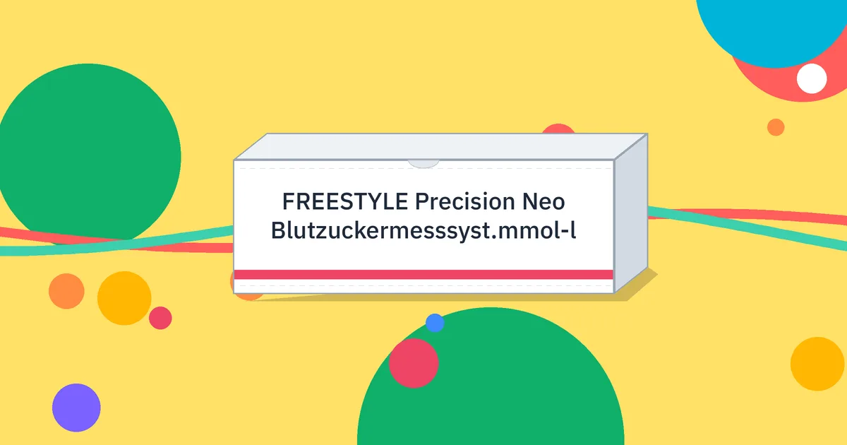Symbolbild: Packung mit der Aufschrift FREESTYLE Precision Neo Blutzuckermesssyst.mmol-l (PZN 07214069) – Verfügbarkeit und Bezug in Apotheken in Frankfurt am Main