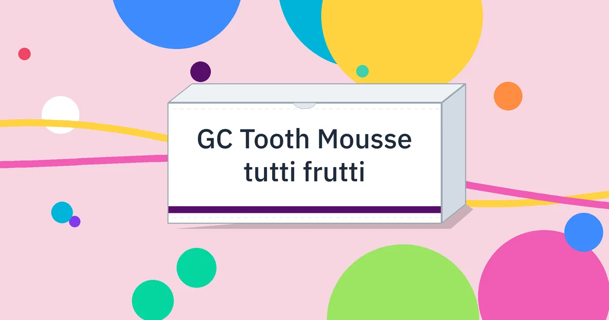 Symbolbild: Packung mit der Aufschrift GC Tooth Mousse tutti frutti (PZN 09517549) – Verfügbarkeit und Bezug in Apotheken in Frankfurt am Main
