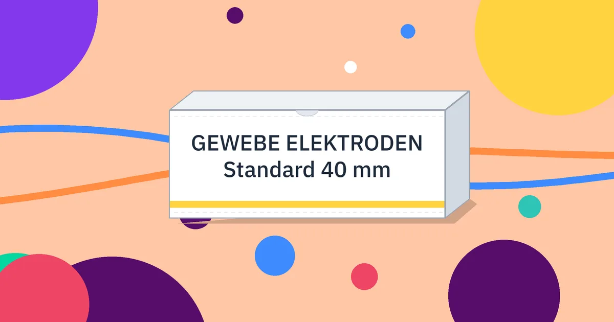 Symbolbild: Packung mit der Aufschrift GEWEBE ELEKTRODEN Standard 40 mm (PZN 18055148) – Verfügbarkeit und Bezug in Apotheken in Frankfurt am Main
