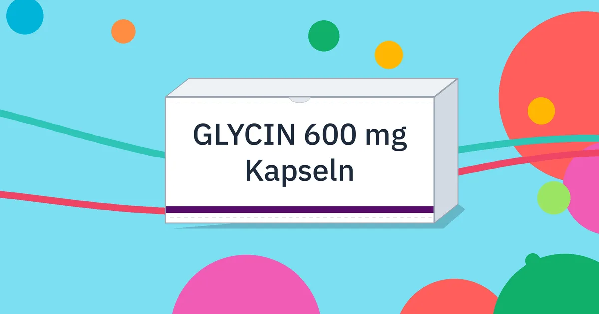 Symbolbild: Packung mit der Aufschrift GLYCIN 600 mg Kapseln (PZN 16383144) – Verfügbarkeit und Bezug in Apotheken in Frankfurt am Main