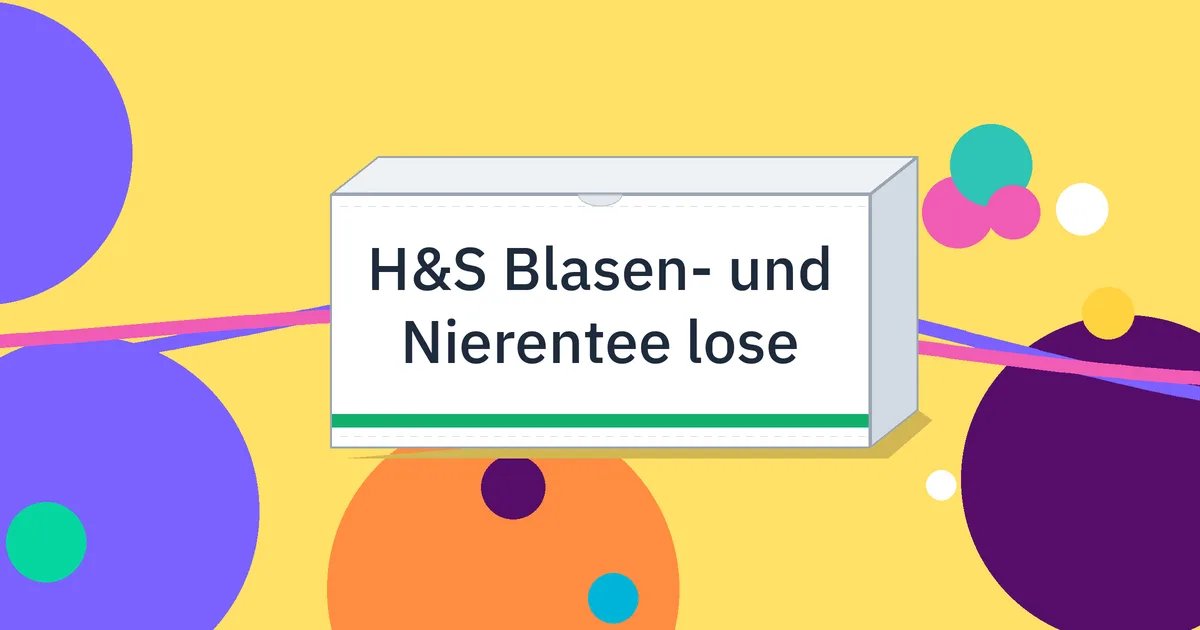 Symbolbild: Packung mit der Aufschrift H&S Blasen- und Nierentee lose (PZN 10355224) – Verfügbarkeit und Bezug in Apotheken in Frankfurt am Main