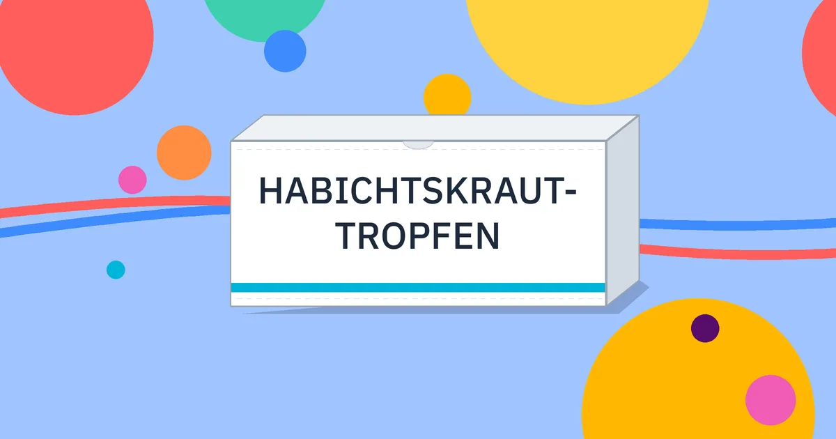 Symbolbild: Packung mit der Aufschrift HABICHTSKRAUT-TROPFEN (PZN 17436322) – Verfügbarkeit und Bezug in Apotheken in Frankfurt am Main