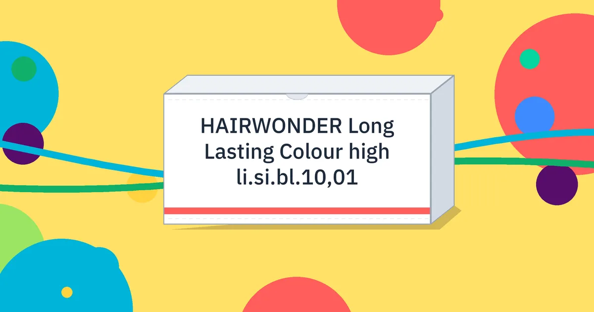Symbolbild: Packung mit der Aufschrift HAIRWONDER Long Lasting Colour high li.si.bl.10,01 (PZN 20630364) – Verfügbarkeit und Bezug in Apotheken in Frankfurt am Main