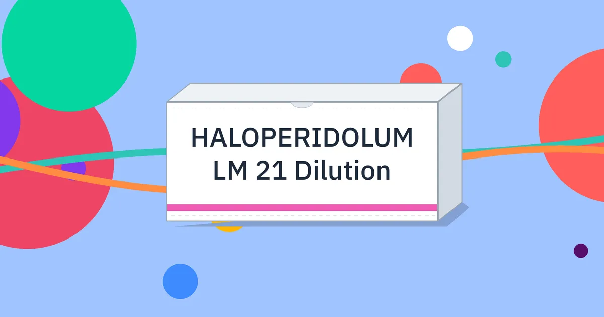 Symbolbild: Packung mit der Aufschrift HALOPERIDOLUM LM 21 Dilution (PZN 12883602) – Verfügbarkeit und Bezug in Apotheken in Frankfurt am Main