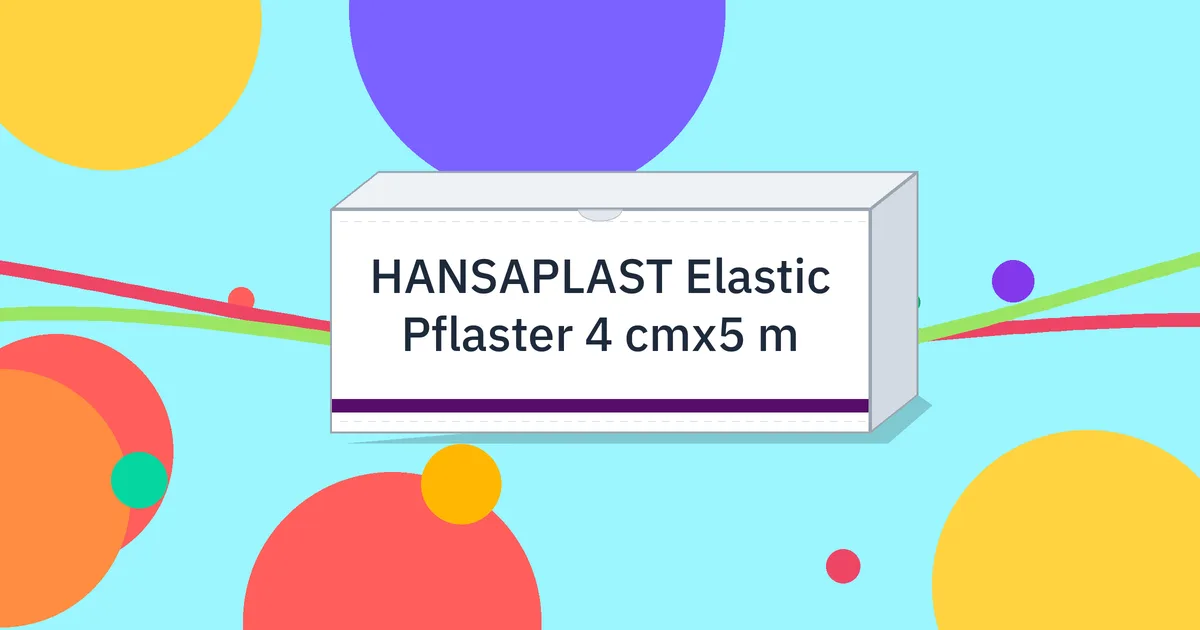 Symbolbild: Packung mit der Aufschrift HANSAPLAST Elastic Pflaster 4 cmx5 m (PZN 08882784) – Verfügbarkeit und Bezug in Apotheken in Frankfurt am Main