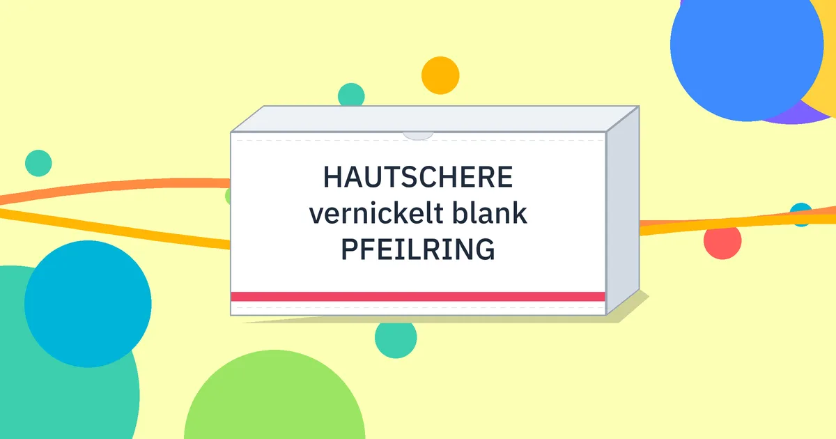 Symbolbild: Packung mit der Aufschrift HAUTSCHERE vernickelt blank PFEILRING (PZN 10191656) – Verfügbarkeit und Bezug in Apotheken in Frankfurt am Main
