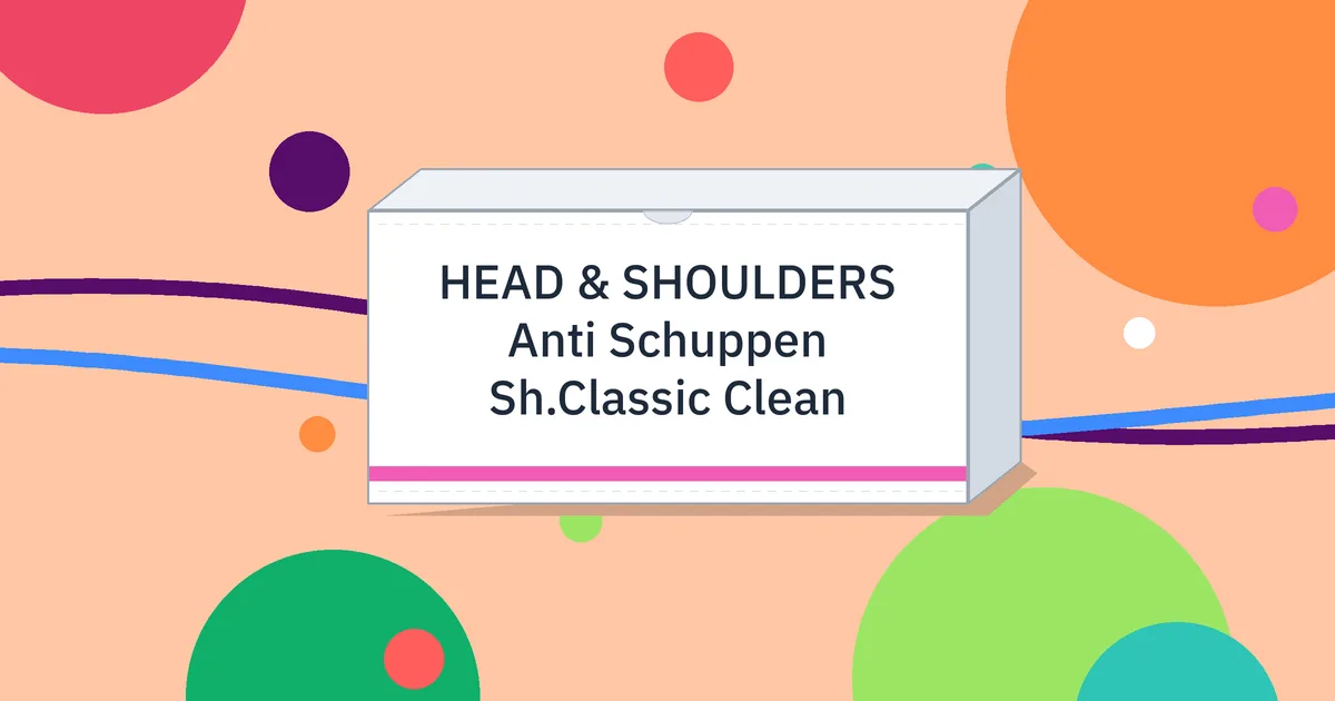 Symbolbild: Packung mit der Aufschrift HEAD & SHOULDERS Anti Schuppen Sh.Classic Clean (PZN 04620811) – Verfügbarkeit und Bezug in Apotheken in Frankfurt am Main