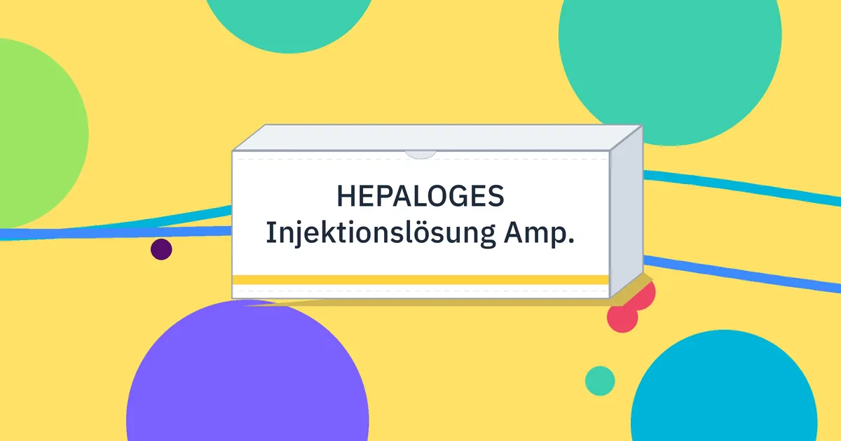 Symbolbild: Packung mit der Aufschrift HEPALOGES Injektionslösung Amp. (PZN 12354996) – Verfügbarkeit und Bezug in Apotheken in Frankfurt am Main