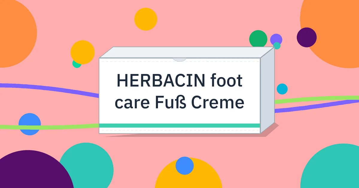 Symbolbild: Packung mit der Aufschrift HERBACIN foot care Fuß Creme (PZN 10527783) – Verfügbarkeit und Bezug in Apotheken in Frankfurt am Main