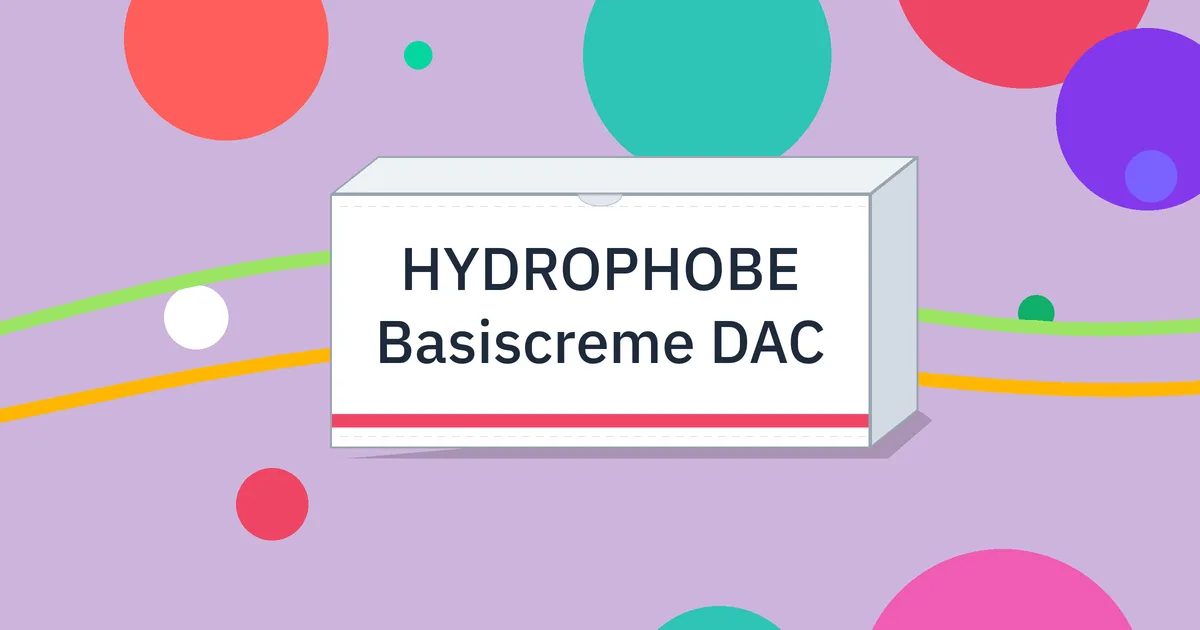Symbolbild: Packung mit der Aufschrift HYDROPHOBE Basiscreme DAC (PZN 06107319) – Verfügbarkeit und Bezug in Apotheken in Frankfurt am Main