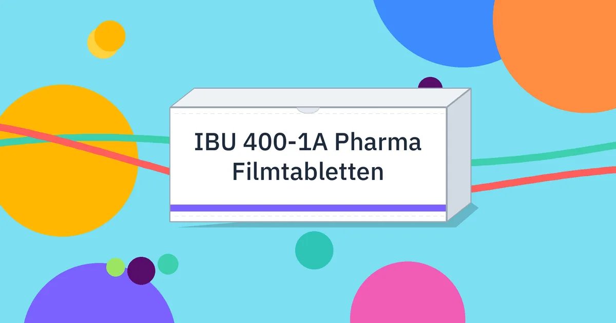 Symbolbild: Packung mit der Aufschrift IBU 400-1A Pharma Filmtabletten (PZN 08533776) – Verfügbarkeit und Bezug in Apotheken in Frankfurt am Main