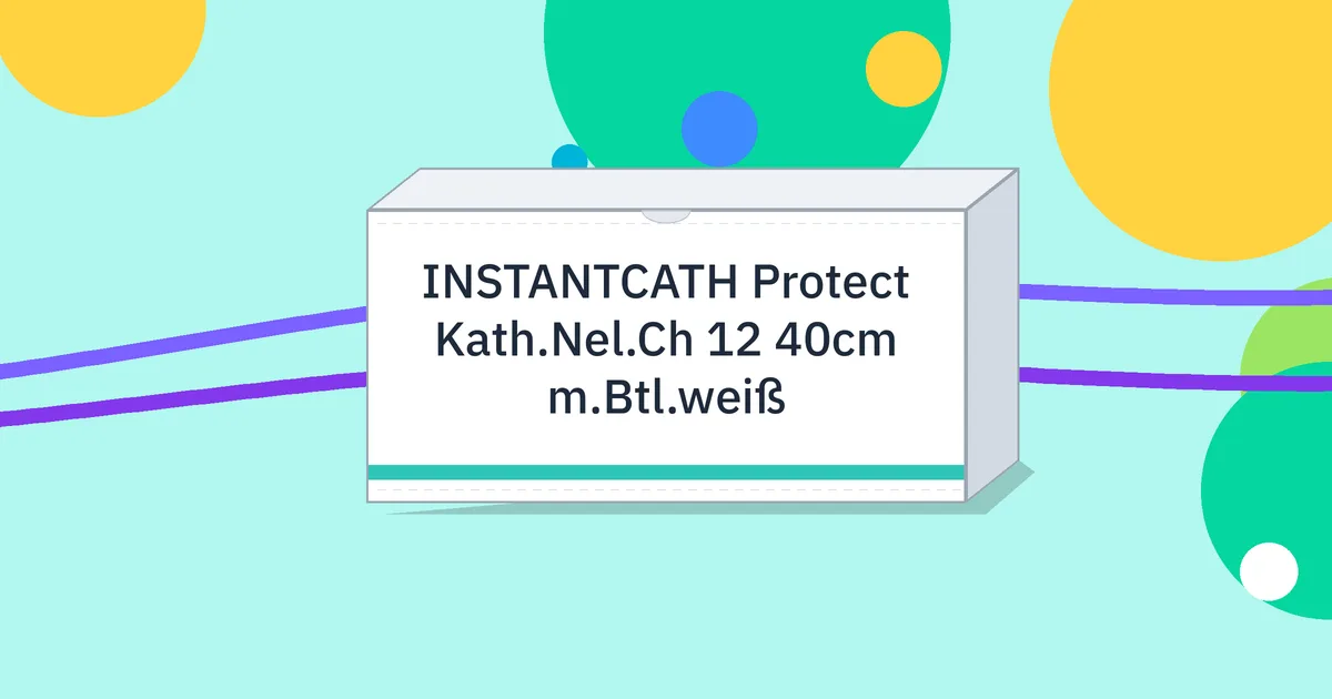 Symbolbild: Packung mit der Aufschrift INSTANTCATH Protect Kath.Nel.Ch 12 40cm m.Btl.weiß (PZN 00648474) – Verfügbarkeit und Bezug in Apotheken in Frankfurt am Main