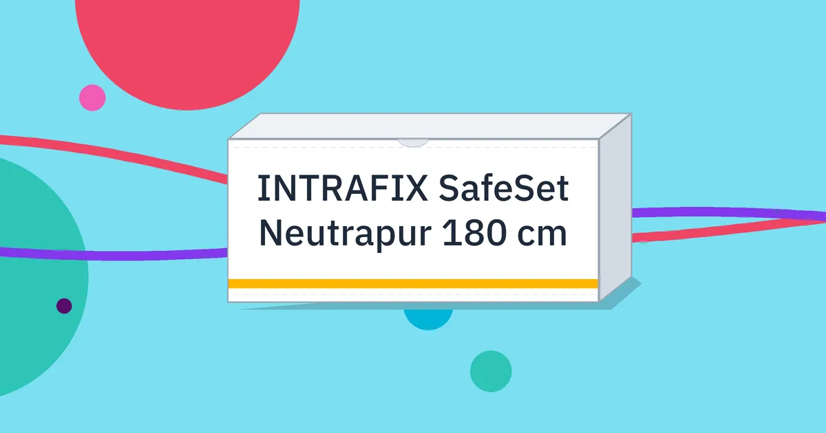 Symbolbild: Packung mit der Aufschrift INTRAFIX SafeSet Neutrapur 180 cm (PZN 03688913) – Verfügbarkeit und Bezug in Apotheken in Frankfurt am Main