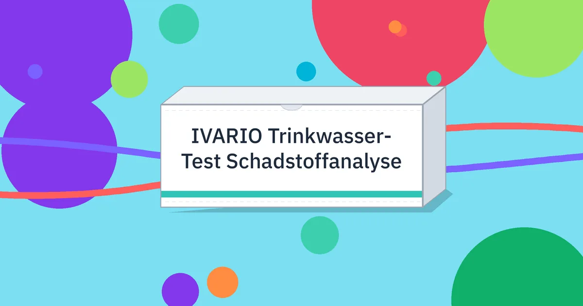 Symbolbild: Packung mit der Aufschrift IVARIO Trinkwasser-Test Schadstoffanalyse (PZN 16762025) – Verfügbarkeit und Bezug in Apotheken in Frankfurt am Main