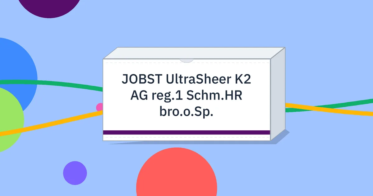 Symbolbild: Packung mit der Aufschrift JOBST UltraSheer K2 AG reg.1 Schm.HR bro.o.Sp. (PZN 13146679) – Verfügbarkeit und Bezug in Apotheken in Frankfurt am Main