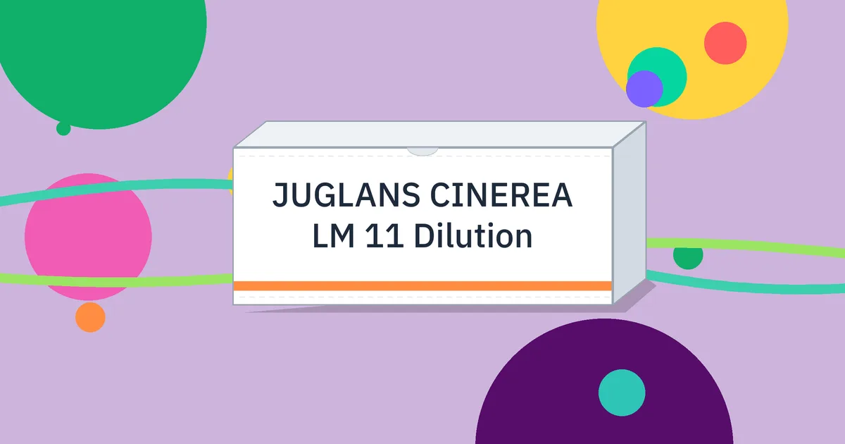 Symbolbild: Packung mit der Aufschrift JUGLANS CINEREA LM 11 Dilution (PZN 13563696) – Verfügbarkeit und Bezug in Apotheken in Frankfurt am Main
