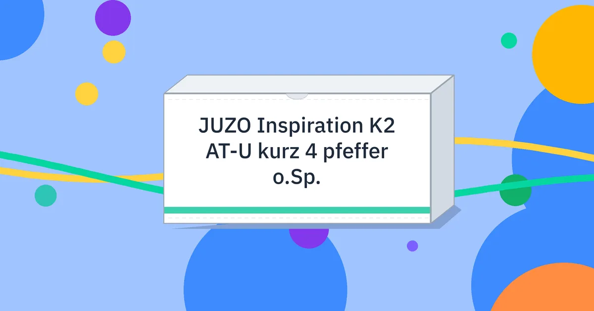 Symbolbild: Packung mit der Aufschrift JUZO Inspiration K2 AT-U kurz 4 pfeffer o.Sp. (PZN 14929231) – Verfügbarkeit und Bezug in Apotheken in Frankfurt am Main
