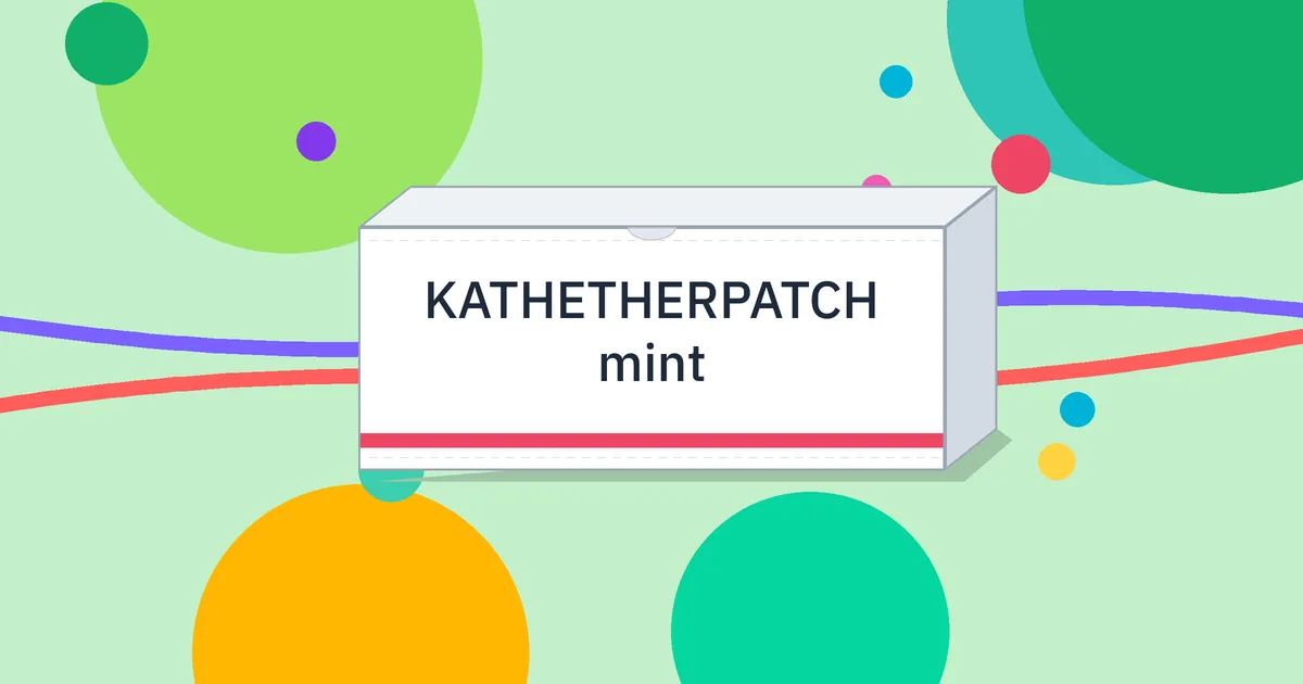 Symbolbild: Packung mit der Aufschrift KATHETHERPATCH mint (PZN 19867115) – Verfügbarkeit und Bezug in Apotheken in Frankfurt am Main