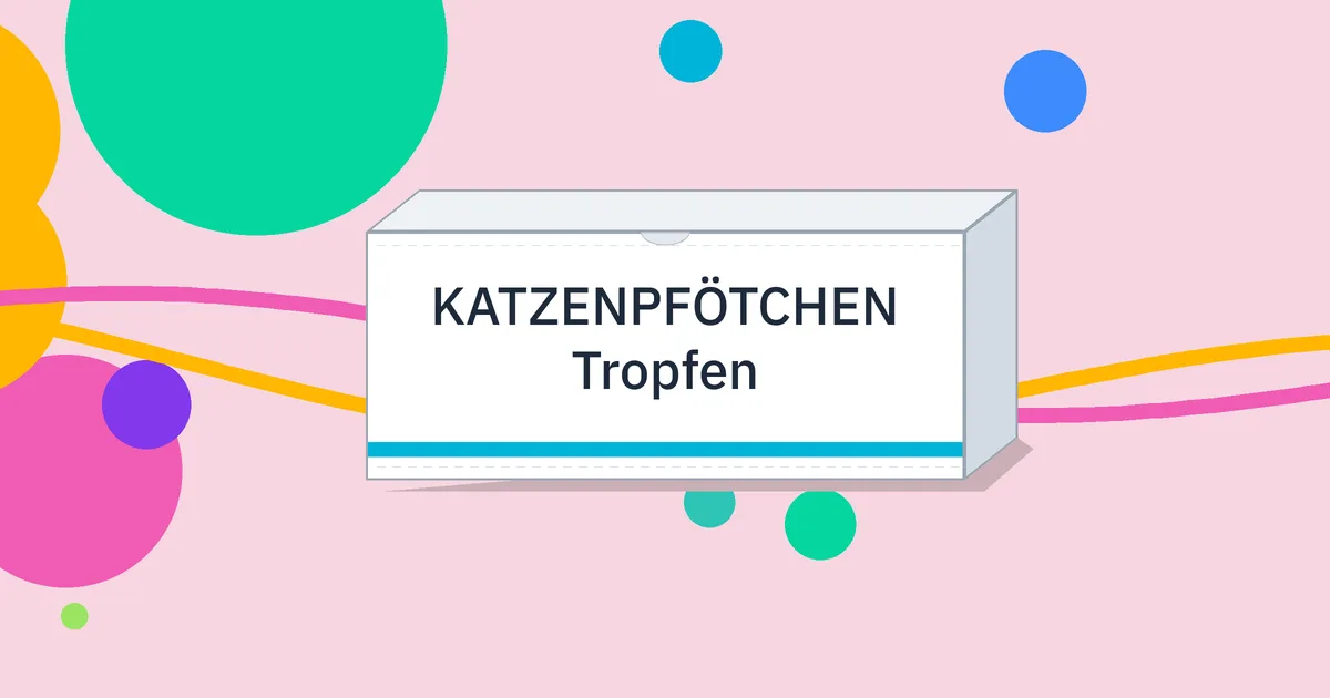Symbolbild: Packung mit der Aufschrift KATZENPFÖTCHEN Tropfen (PZN 14249654) – Verfügbarkeit und Bezug in Apotheken in Frankfurt am Main