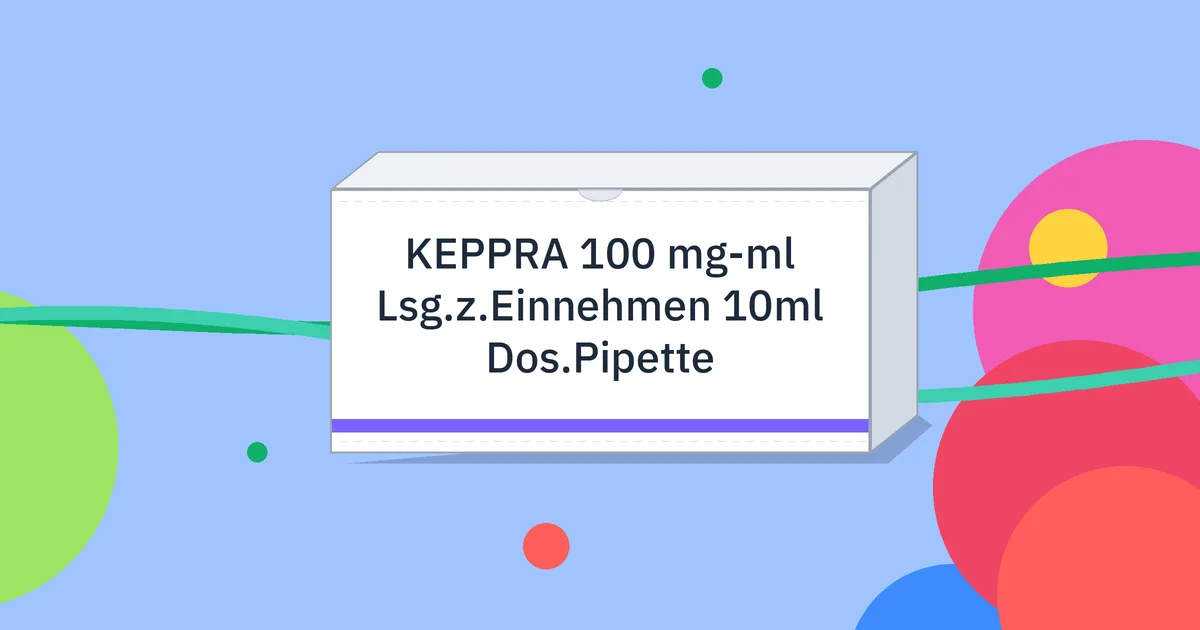 Symbolbild: Packung mit der Aufschrift KEPPRA 100 mg-ml Lsg.z.Einnehmen 10ml Dos.Pipette (PZN 03882590) – Verfügbarkeit und Bezug in Apotheken in Frankfurt am Main