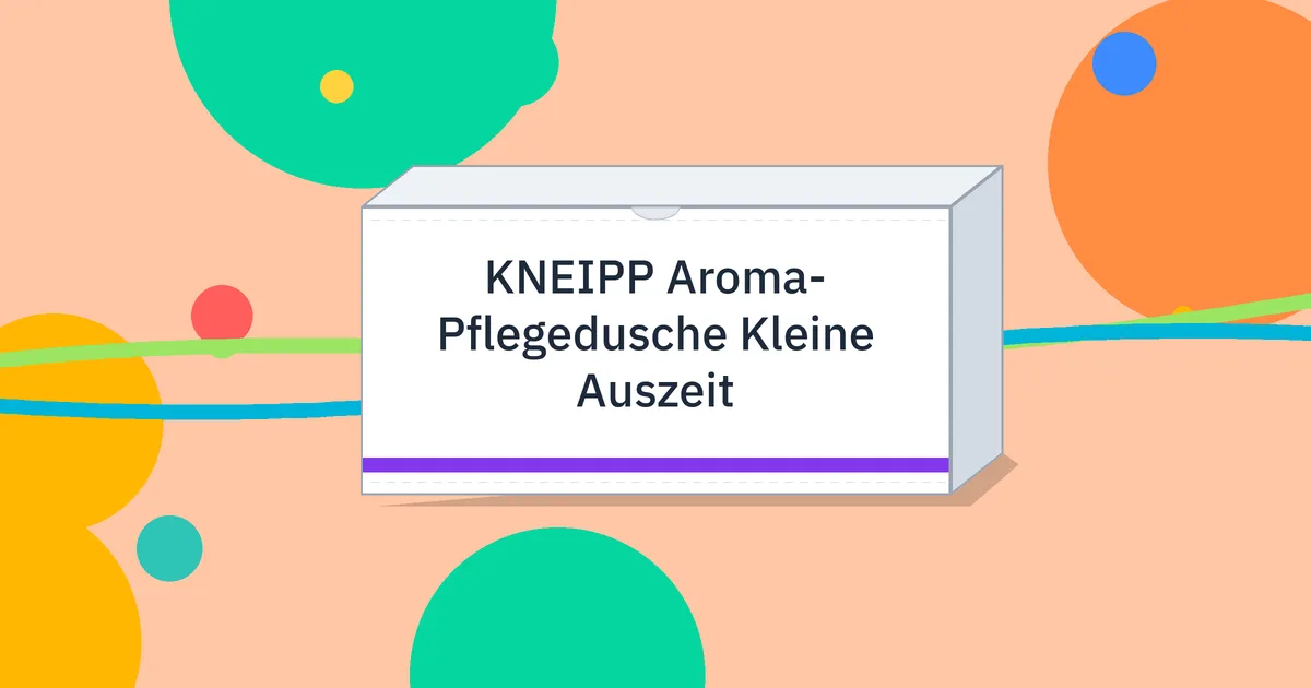 Symbolbild: Packung mit der Aufschrift KNEIPP Aroma-Pflegedusche Kleine Auszeit (PZN 19291750) – Verfügbarkeit und Bezug in Apotheken in Frankfurt am Main