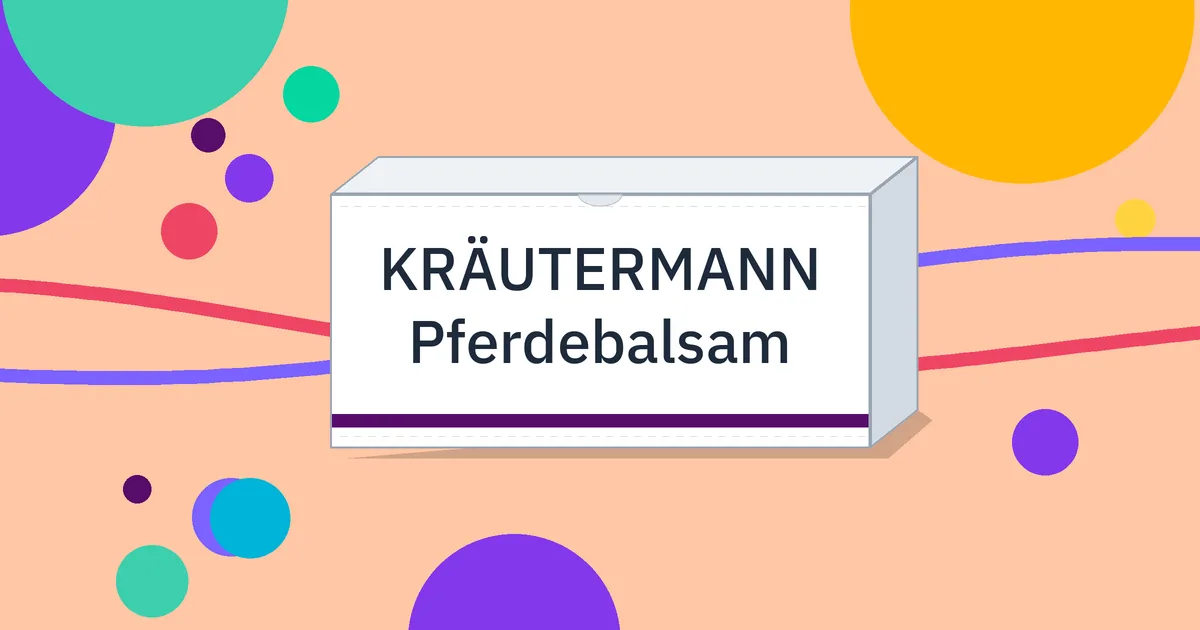 Symbolbild: Packung mit der Aufschrift KRÄUTERMANN Pferdebalsam (PZN 18424752) – Verfügbarkeit und Bezug in Apotheken in Frankfurt am Main