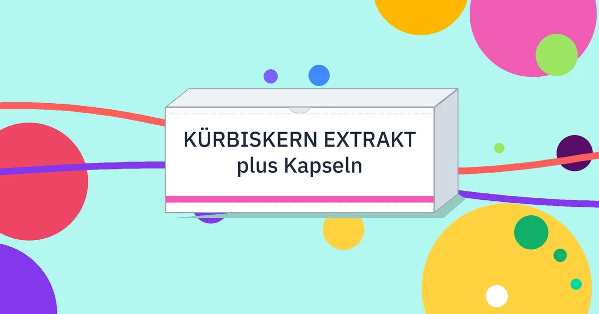 Symbolbild: Packung mit der Aufschrift KÜRBISKERN EXTRAKT plus Kapseln (PZN 17426387) – Verfügbarkeit und Bezug in Apotheken in Frankfurt am Main
