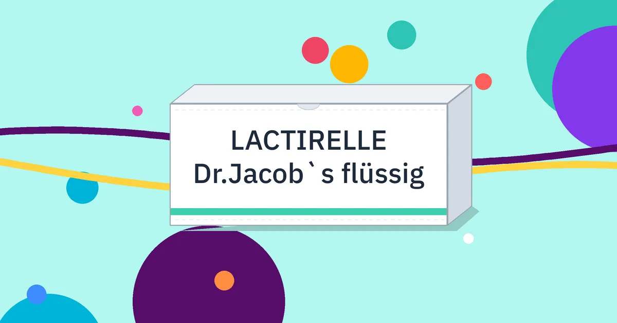 Symbolbild: Packung mit der Aufschrift LACTIRELLE Dr.Jacob`s flüssig (PZN 10740301) – Verfügbarkeit und Bezug in Apotheken in Frankfurt am Main