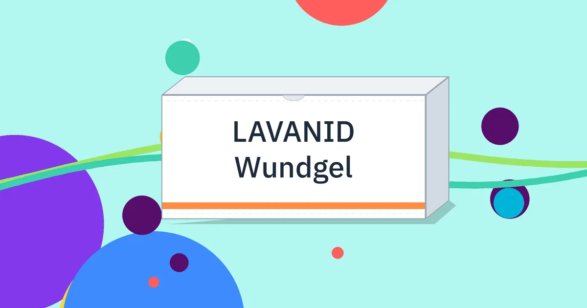Symbolbild: Packung mit der Aufschrift LAVANID Wundgel (PZN 17816094) – Verfügbarkeit und Bezug in Apotheken in Frankfurt am Main