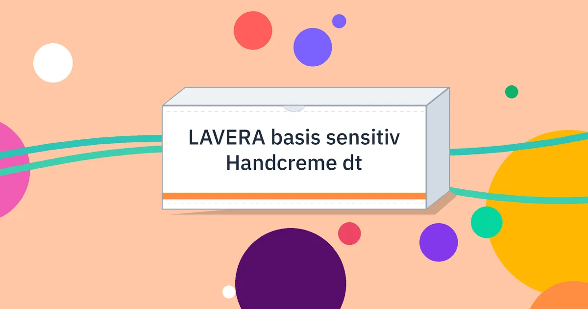 Symbolbild: Packung mit der Aufschrift LAVERA basis sensitiv Handcreme dt (PZN 17202311) – Verfügbarkeit und Bezug in Apotheken in Frankfurt am Main