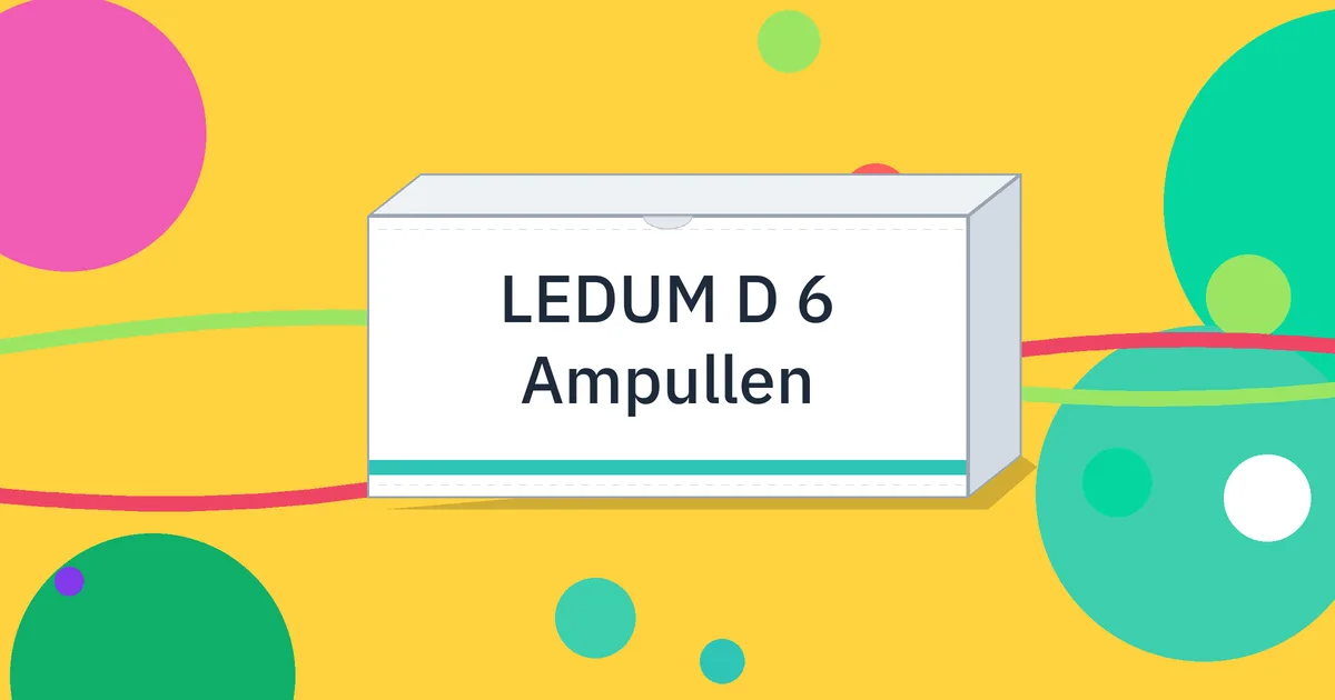 Symbolbild: Packung mit der Aufschrift LEDUM D 6 Ampullen (PZN 11706950) – Verfügbarkeit und Bezug in Apotheken in Frankfurt am Main