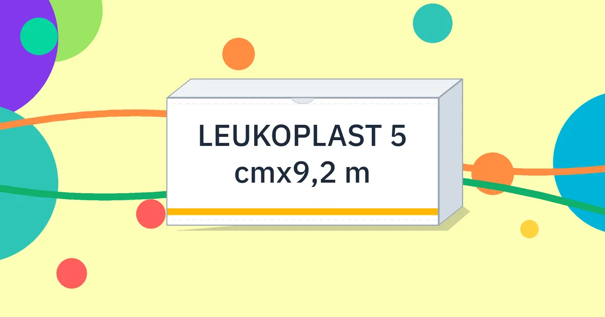 Symbolbild: Packung mit der Aufschrift LEUKOPLAST 5 cmx9,2 m (PZN 12655321) – Verfügbarkeit und Bezug in Apotheken in Frankfurt am Main