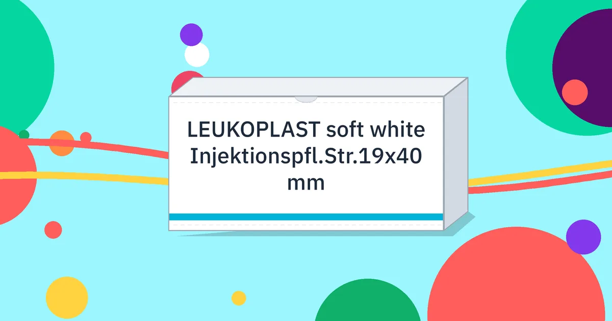 Symbolbild: Packung mit der Aufschrift LEUKOPLAST soft white Injektionspfl.Str.19x40 mm (PZN 18680917) – Verfügbarkeit und Bezug in Apotheken in Frankfurt am Main