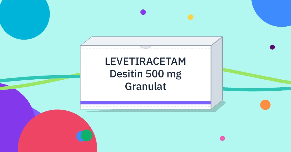 Symbolbild: Packung mit der Aufschrift LEVETIRACETAM Desitin 500 mg Granulat (PZN 08891665) – Verfügbarkeit und Bezug in Apotheken in Frankfurt am Main
