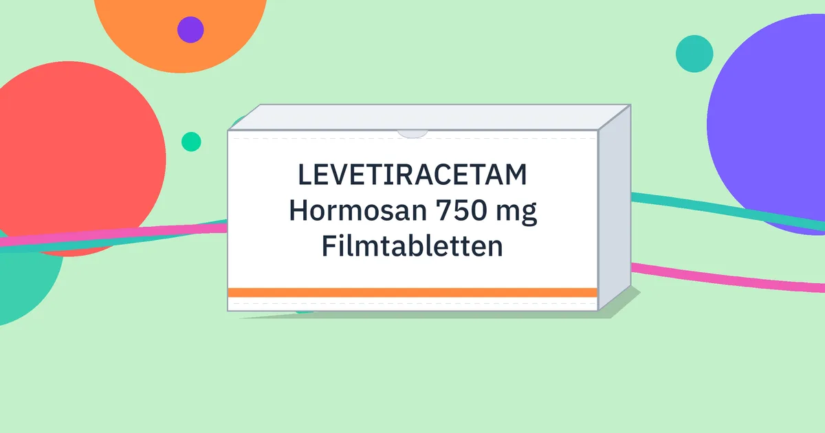 Symbolbild: Packung mit der Aufschrift LEVETIRACETAM Hormosan 750 mg Filmtabletten (PZN 09234171) – Verfügbarkeit und Bezug in Apotheken in Frankfurt am Main