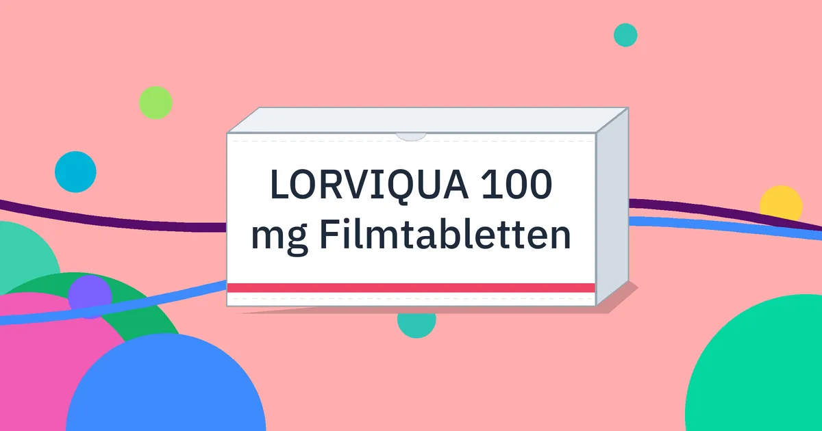 Symbolbild: Packung mit der Aufschrift LORVIQUA 100 mg Filmtabletten (PZN 19691780) – Verfügbarkeit und Bezug in Apotheken in Frankfurt am Main