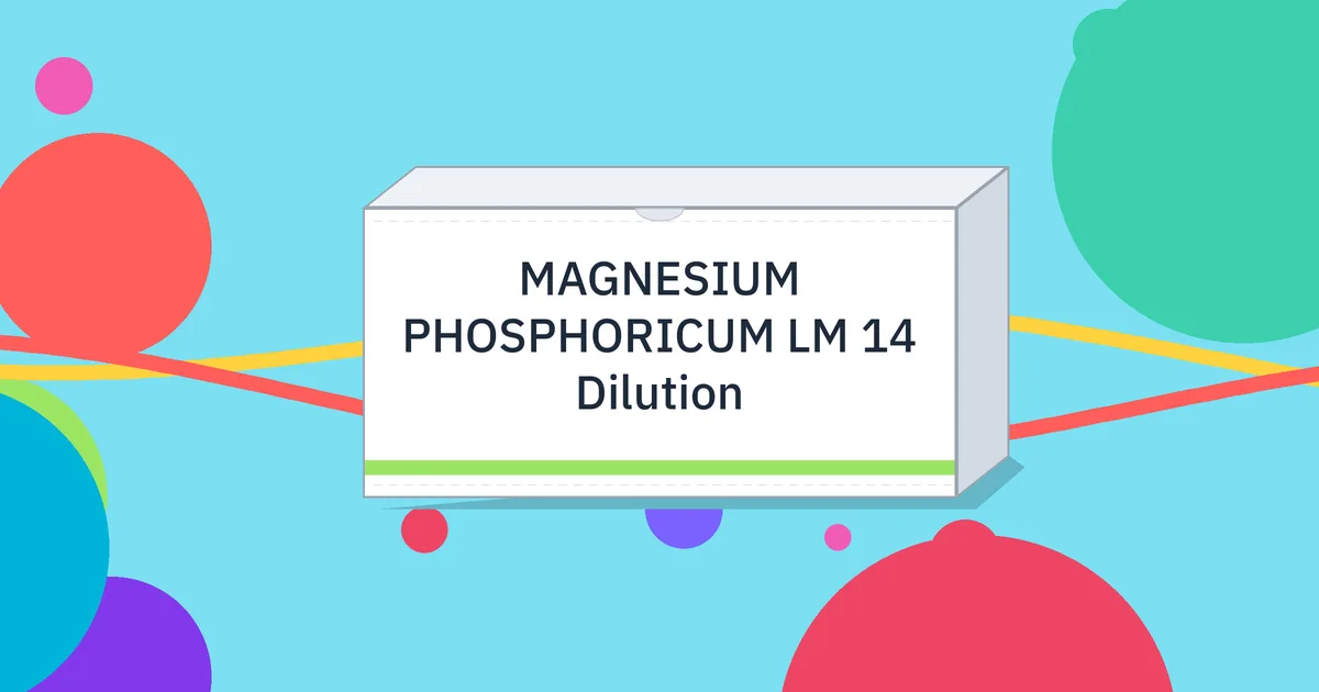 Symbolbild: Packung mit der Aufschrift MAGNESIUM PHOSPHORICUM LM 14 Dilution (PZN 12939248) – Verfügbarkeit und Bezug in Apotheken in Frankfurt am Main