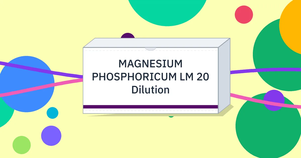 Symbolbild: Packung mit der Aufschrift MAGNESIUM PHOSPHORICUM LM 20 Dilution (PZN 12939308) – Verfügbarkeit und Bezug in Apotheken in Frankfurt am Main