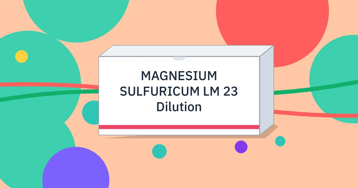 Symbolbild: Packung mit der Aufschrift MAGNESIUM SULFURICUM LM 23 Dilution (PZN 12940180) – Verfügbarkeit und Bezug in Apotheken in Frankfurt am Main