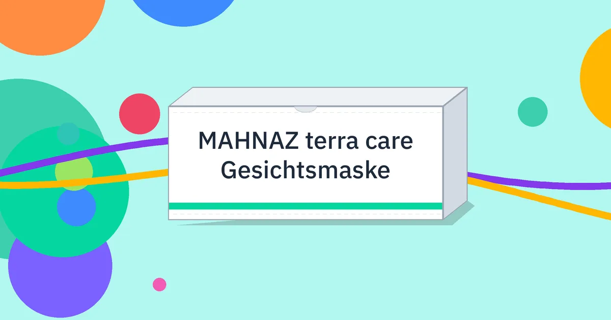 Symbolbild: Packung mit der Aufschrift MAHNAZ terra care Gesichtsmaske (PZN 00248102) – Verfügbarkeit und Bezug in Apotheken in Frankfurt am Main