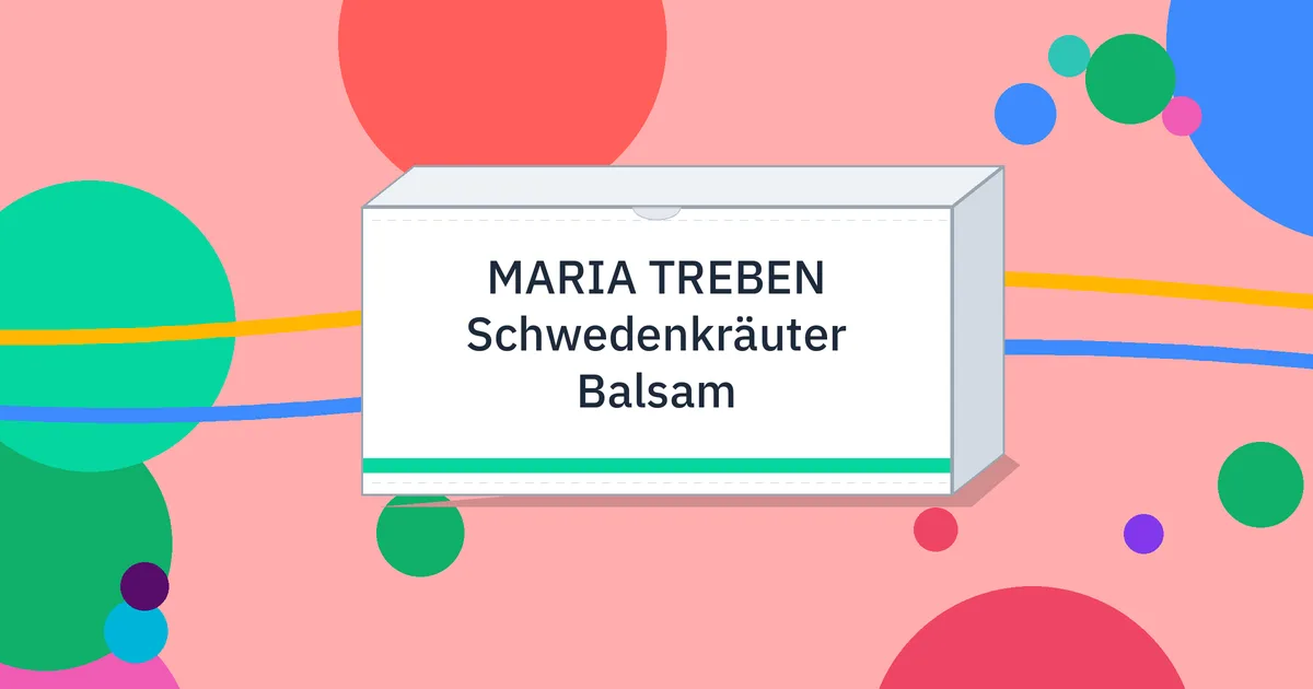 Symbolbild: Packung mit der Aufschrift MARIA TREBEN Schwedenkräuter Balsam (PZN 06056266) – Verfügbarkeit und Bezug in Apotheken in Frankfurt am Main