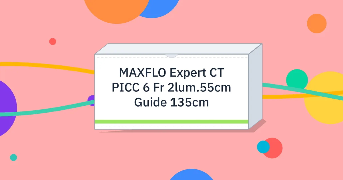 Symbolbild: Packung mit der Aufschrift MAXFLO Expert CT PICC 6 Fr 2lum.55cm Guide 135cm (PZN 15209119) – Verfügbarkeit und Bezug in Apotheken in Frankfurt am Main