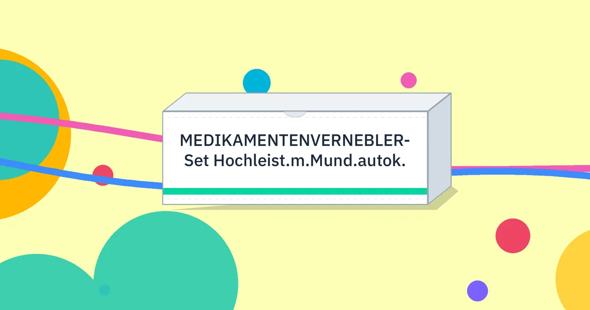 Symbolbild: Packung mit der Aufschrift MEDIKAMENTENVERNEBLER-Set Hochleist.m.Mund.autok. (PZN 00540794) – Verfügbarkeit und Bezug in Apotheken in Frankfurt am Main