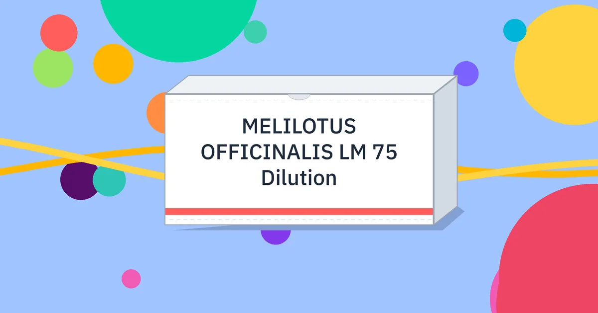Symbolbild: Packung mit der Aufschrift MELILOTUS OFFICINALIS LM 75 Dilution (PZN 13603119) – Verfügbarkeit und Bezug in Apotheken in Frankfurt am Main